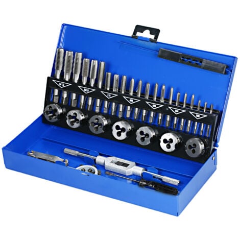 TONYSA Coffret de Tarauds et Filières,32 pièces Kit de Filetage M3-M12 pour la Création et la ...
