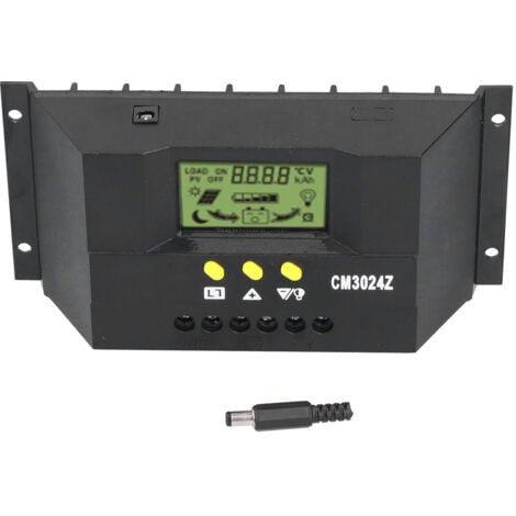 TONYSA Contrôleur de charge solaire PWM CM3024Z, panneau d'affichage LCD, régulateur intelligent ...