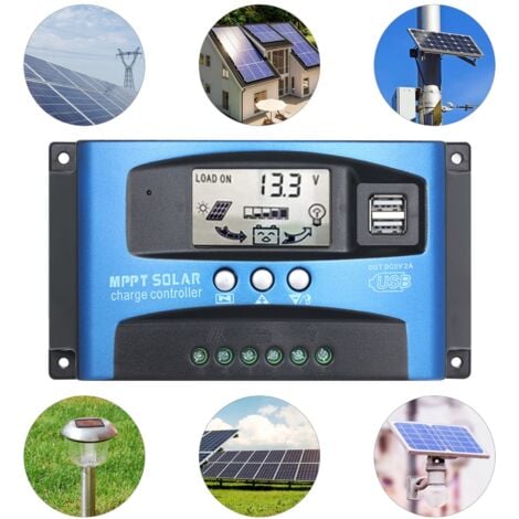 TONYSA MPPT 30A Contrôleur de Charge Solaire,12V 24V Identification Automatique, 30A Régulateur ...