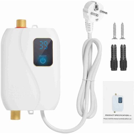 TONYSA Chauffe-eau instantané électronique, chauffe-eau électrique de cuisine 220V 3500W mini ...