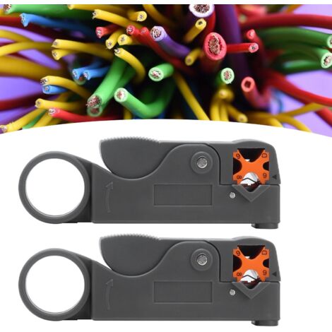 TONYSA 2PCS Fire Stripper Double Blade Design Coax Coax Coaxial Câble ...