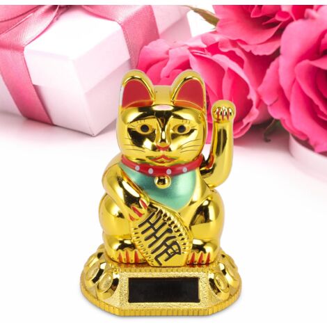 TONYSA Décoration de chat porte-bonheur chinois, bras ondulé, lumière ...