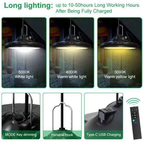 Éclairage solaire pour abri de jardin et intérieur avec mode charge USB ...