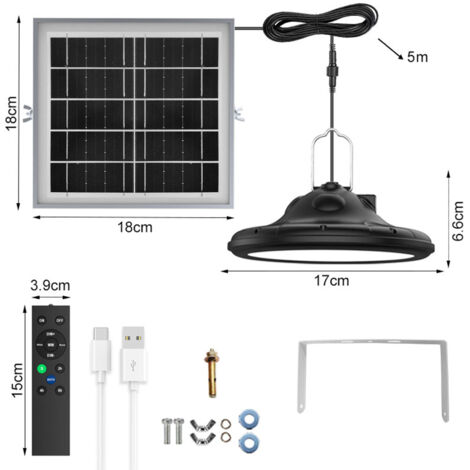 Éclairage solaire pour abri de jardin et intérieur avec mode charge USB ...