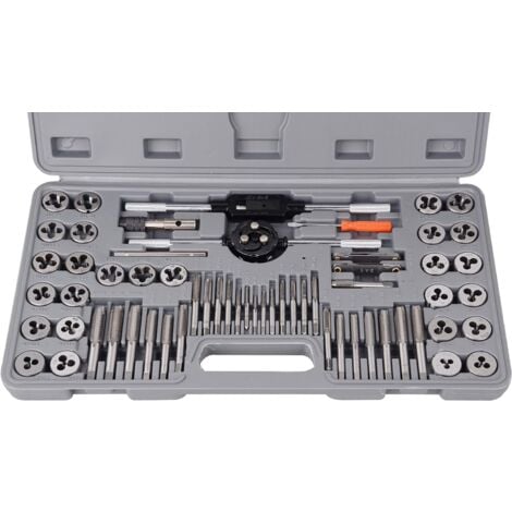 Lot de 60 tarauds et filières standard en alliage d'acier et acier allié SAE - Filetage grossier ...