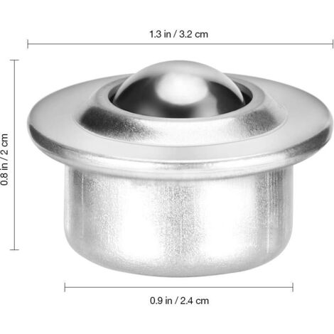 Litzee – Roulette à billes en acier inoxydable – Base universelle en ...