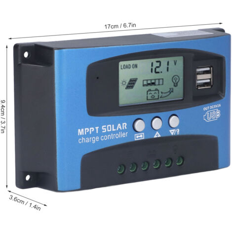 Contrôleur de Charge solaire 12V 24V, MPPT, chargeur de panneau photovoltaïque, contrôleur ...