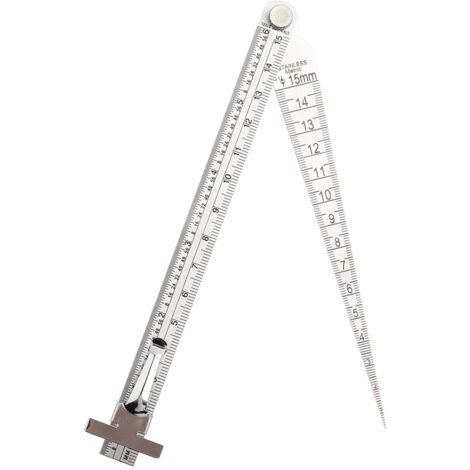 Règle et réglet Stainless Steel Welding Taper Gap Gauge Depth Ruler ...