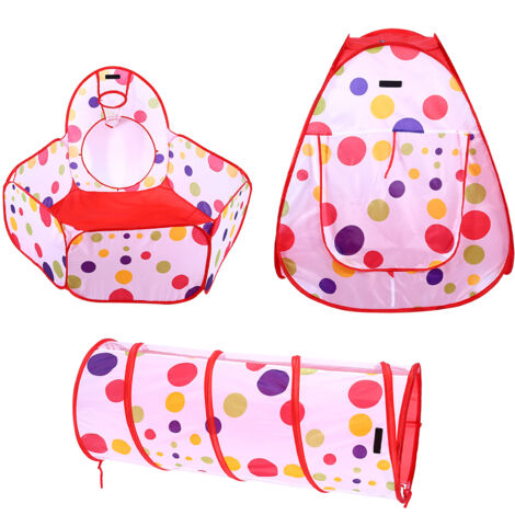 Tipi enfant 3Pcs/Set Children Baby Play House Tent Tunnel Ball Pool Pop ...