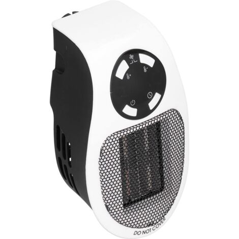 Mini chauffage noir et blanc 500 W avec protection contre la surchauffe ...