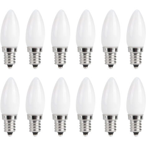 Lot de 10 mini ampoules LED E12 1,5 W AC pour éclairage de maison, de voiture, d'armoire, d'hôtel