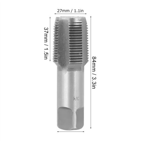Taraud manuel pour réparation de filetage, taraud pour machine, jeu de tarauds à vis 3/4 po ...