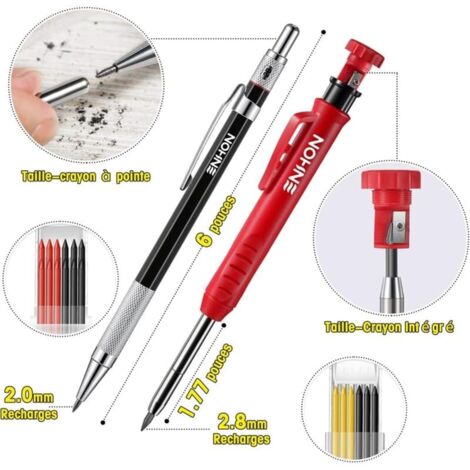 Equerre Menuisier, Charpentier Multifonction 180 mm [Crayon Chantier ...