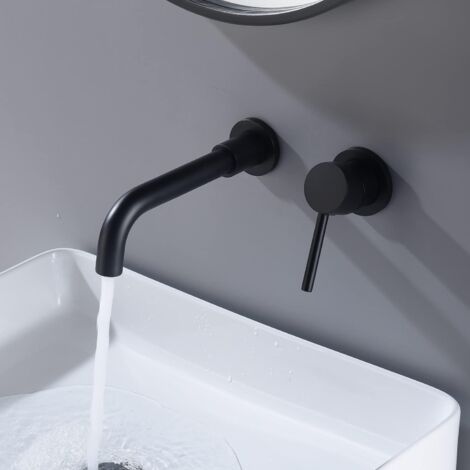 Robinet de salle de bain mural, buse rotative à 360°, laiton massif ...