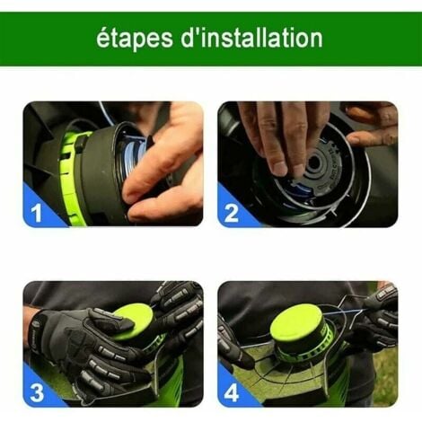 Lot de 6 bobines de rechange pour débroussailleuse sans fil Parkside ...