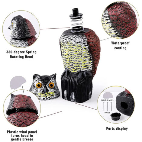 Chouettes Épouvantails pour Jardin et Extérieur - Effraie Les Pigeons ...