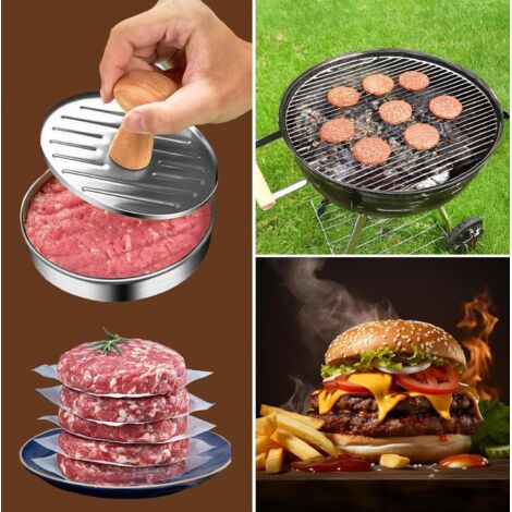 Presse à Burger avec Hamburgermaker et Silicone Pinceau, Acier ...