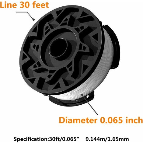Fil Coupe pour Coupes-Bordures Compatible avec Black et Decker AF-100, Bobine de Rechange, 6 ...