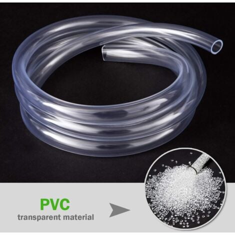 Tuyau PVC Souple Transparent 5 Mètres, 4 × 6mm Tube Flexible de Pression