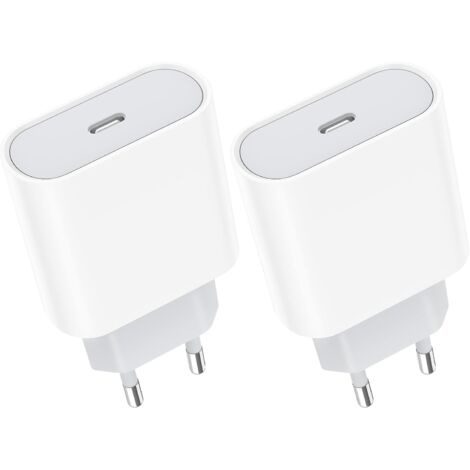 20W 2-Pack USB C Rapide Chargeur, USBC Prise Type C Secteur Mural ...