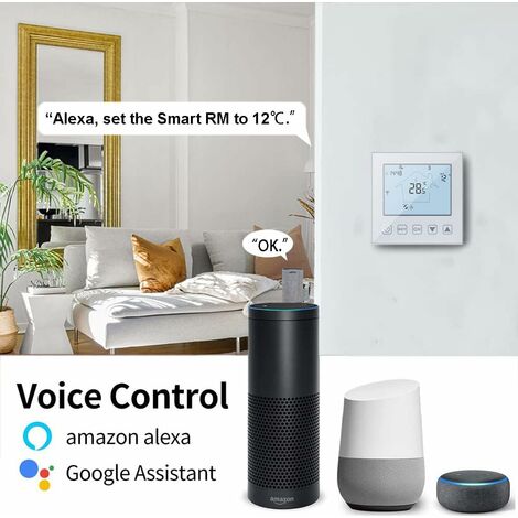 Thermostat WiFi Chauffage au Sol Eau 3A Alexa Google Assistant Compatible, Thermostat Connecté ...