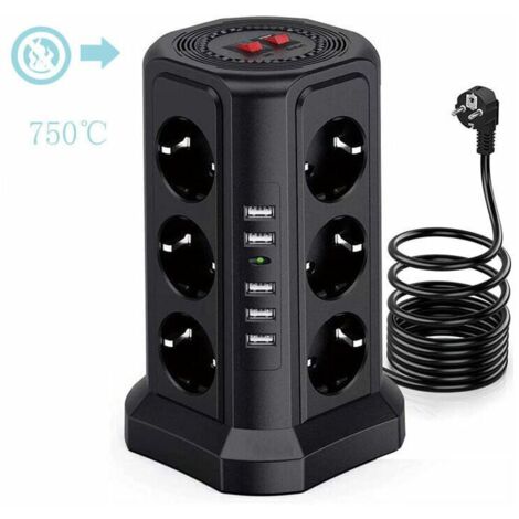 Tour multiprise parafoudre et surtension, Multiprise Electrique avec 5 ...