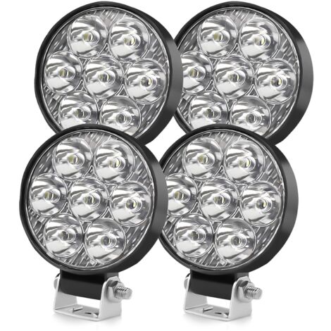 2.5 Pouces 24W Rond Phare De Travail Led 12v 24v, 4PCS Mini Phare De ...