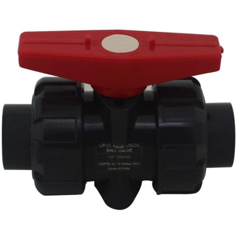 Vanne double union à coller diam 20 25 32 40 50 63 75 90 110mm vanne boisseau pvc robinet ...