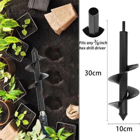 Foret hélicoïdal de Jardinage 10x30cm - pour perceuse sans Fil - avec ...