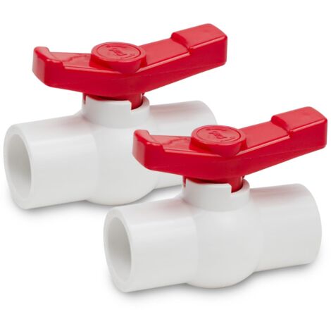 2 Pcs 25MM Robinet à bille en PVC, robinet d'arrêt d'eau de robinet ...