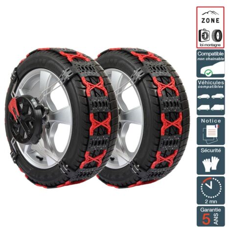 Chaine neige montage frontal et tension automatique pneu 255/45R16