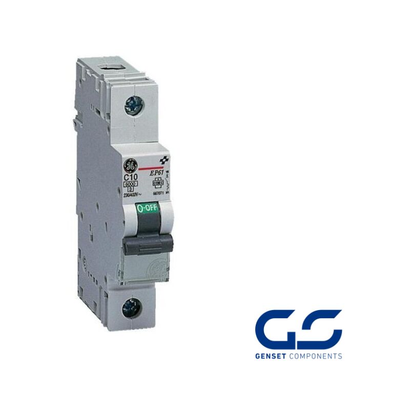 Interruptor Magnetotérmico 1P 6A curva C 6KA General Electric 672041
