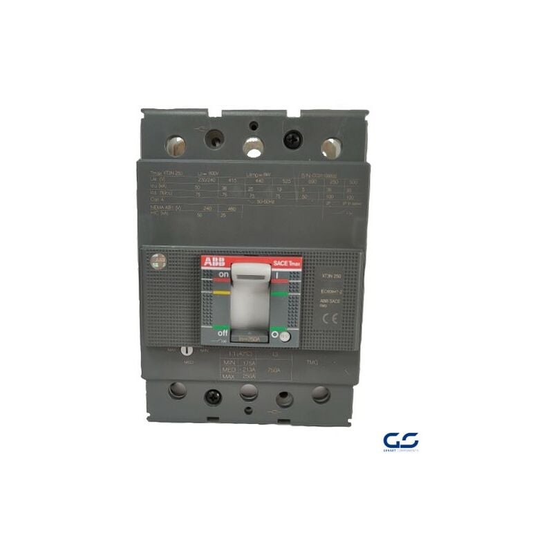 Interruptor Magnetotérmico Caja Moldeada 250A 3P XT3N250 ABB (1SDA068257R1)