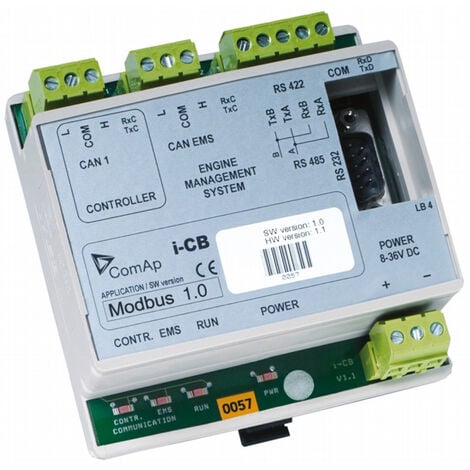 Modbus RTU Puerto de comunicación I-CB/Modbus ComAp
