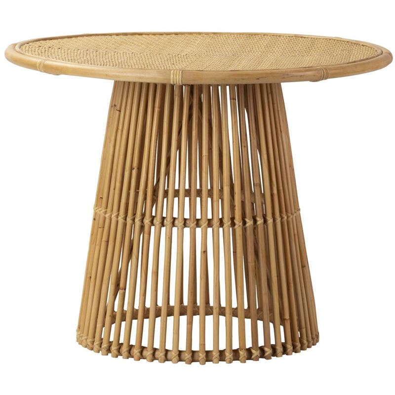 Mesa Comedor Bambu Natural 100X100X77 Cm