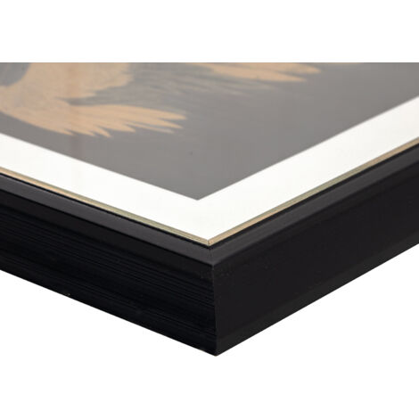 Cuadro Mdf Cristal 63X3,5X53 Alas Enmarcado Negro CU187355