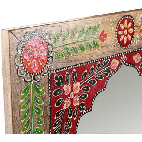 Espejo Mdf 41X2X56 Floral Pintado Mano Multicolor LD200061