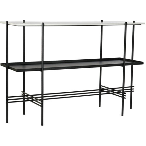 Consola Metal Marmol 120X40X80 Negro MB182576