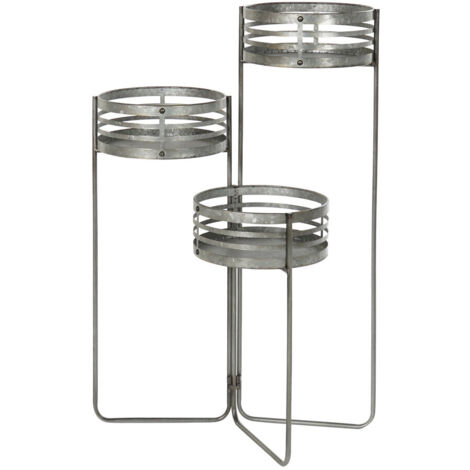 Macetero Metal Hierro 47X35X72 Gris MC192746