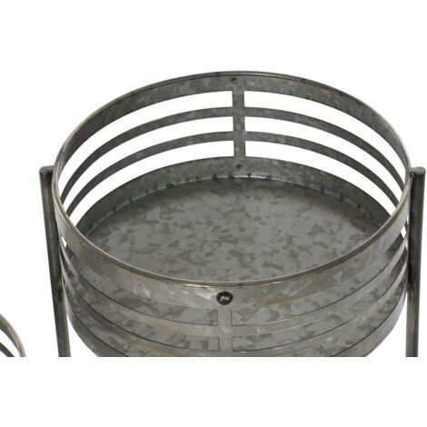 Macetero Metal Hierro 47X35X72 Gris MC192746