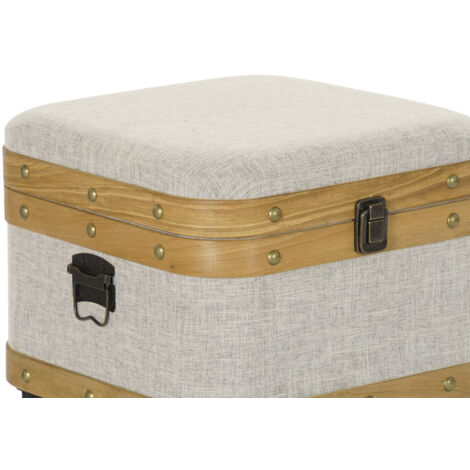 Baul Set 3 Poliester Madera 80X42X42 MB195383