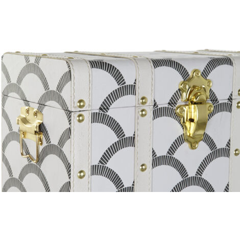 Baul Set 4 Mdf Pu 60X35X40 Blanco MB182977