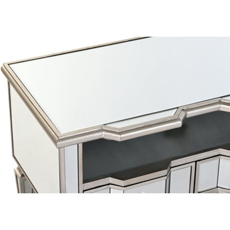 Mueble Tv Espejo Mdf 112X45X50 Plateado MB197066