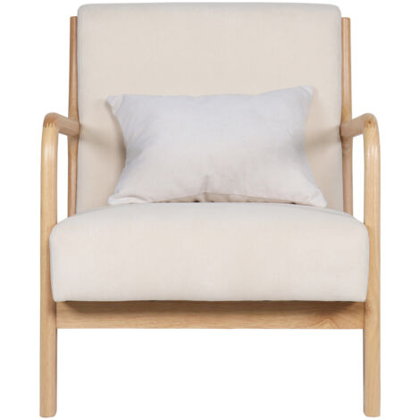 Butaca Tokio Microfibra Beige / Madera OK1036