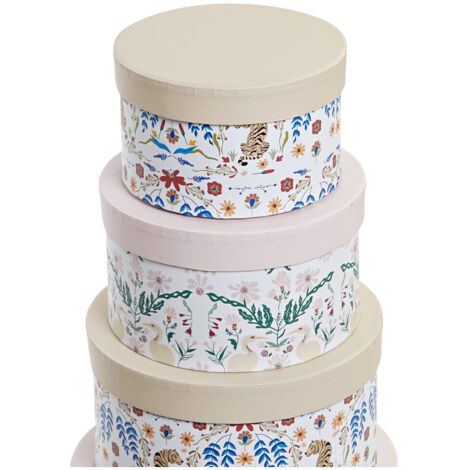 Caja Set 10 Carton 37,5X37,5X18 Redonda Multicolor