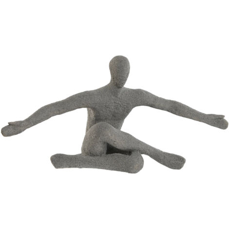 Figura Resina 57X19,5X26,8 Persona Gris