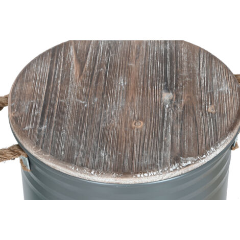 Baul Set 3 Metal Paulownia 38X38X48 6,60 Verde