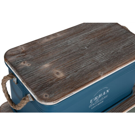 Baul Set 3 Metal Abeto 68X36X33 Tricolor Amarillo