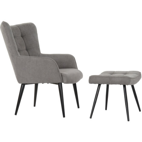 Butaca Set 2 Poliester Metal 69X77X91 Gris