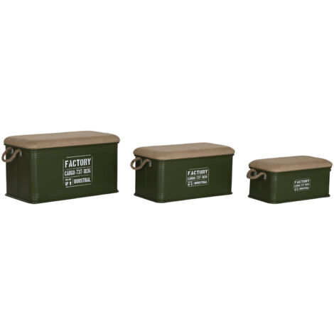 Baul Set 3 Metal Fibra 68X35,5X38,5 10,90 Factory